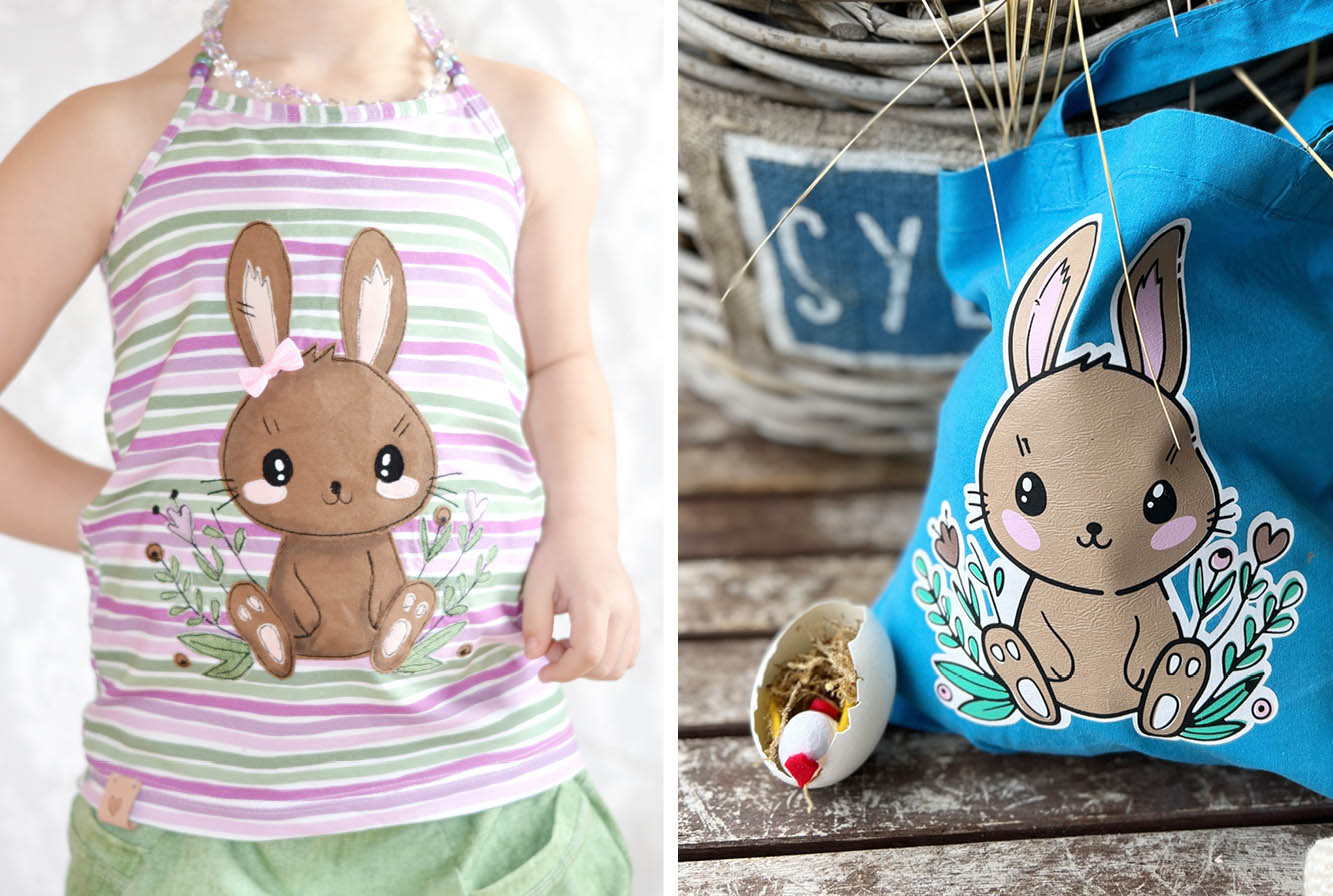 NEUE APPLIKATIONS- UND PLOTTERVORLAGEN “HÄSCHEN HOPPEL“ - Frau Fadenschein