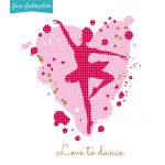 Plotterdatei Ballerina - Love to dance - Frau Fadenschein