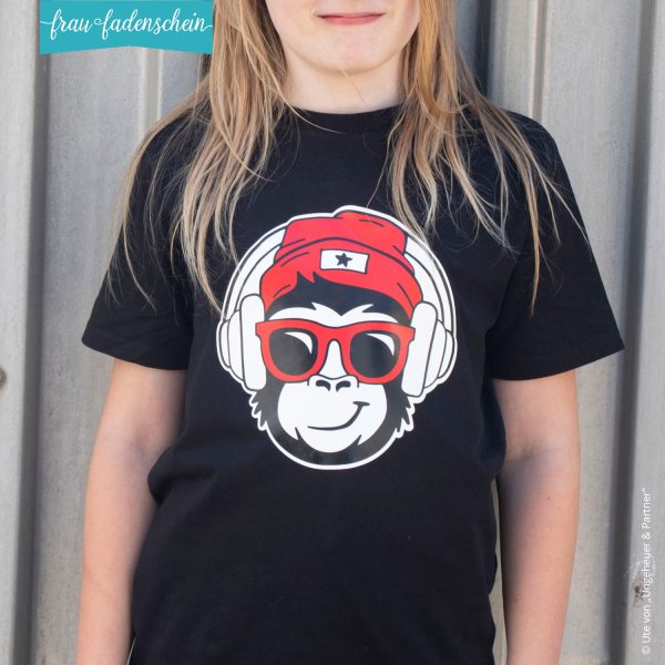 Plotterdatei Äffchen Mo - Frau Fadenschein