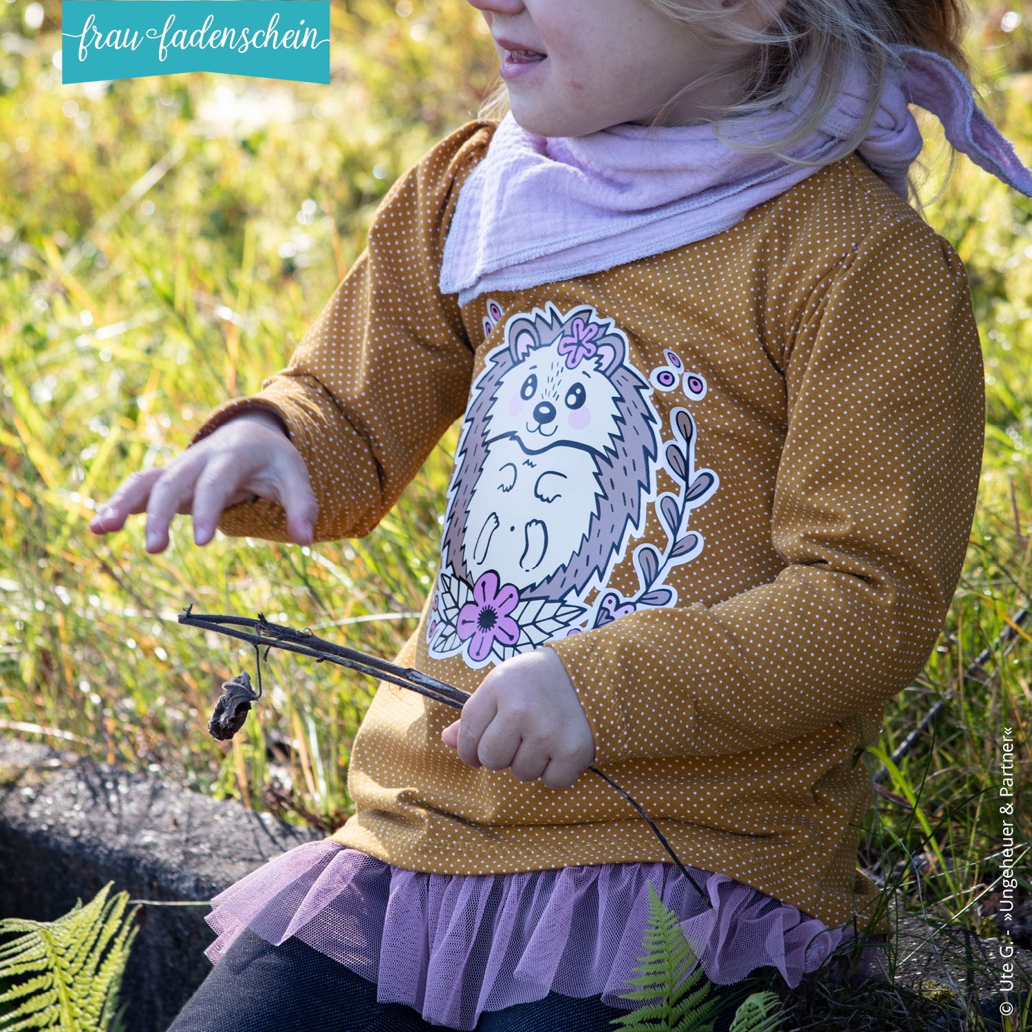 Plotterdatei Igelchen Elise - Frau Fadenschein