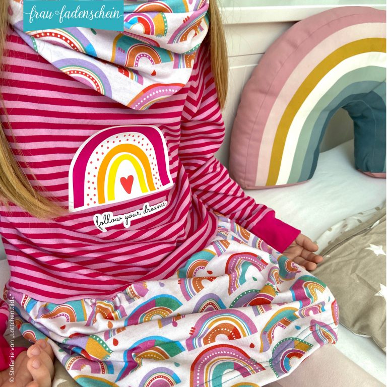 Plotterdatei Regenbogen - Frau Fadenschein