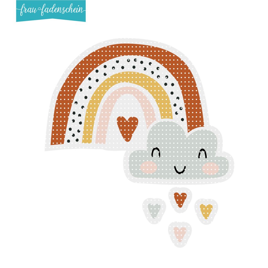 Plotterdatei Regenbogen - Frau Fadenschein